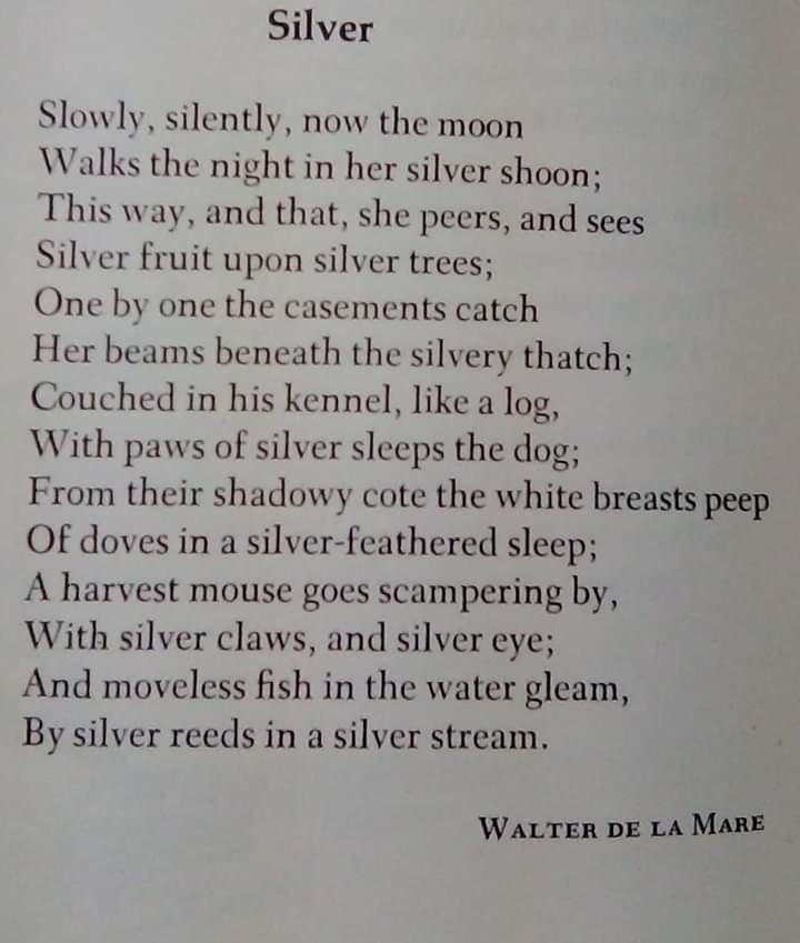 Silver by Walter De La Mare – Oke’s Musings: Poetry, People and Places